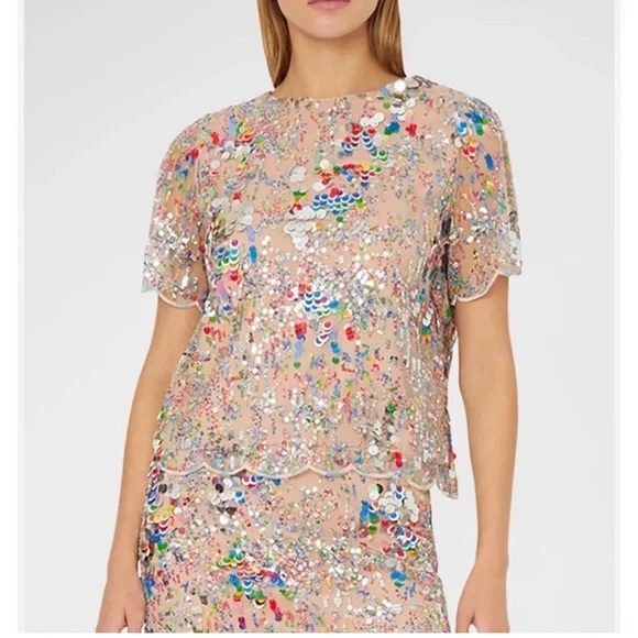 Milly | Tops | Nwt Milly Sequin Blouse | Poshmark